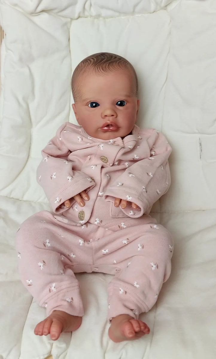 Primrose Awake Reborn Baby Doll - 19in Hand-Painted Hair, Soft Body, P ...