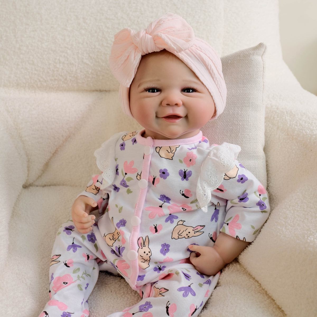 Pinky Reborn Baby Doll Vivienne - 19-Inch Hand-Painted Collector Doll