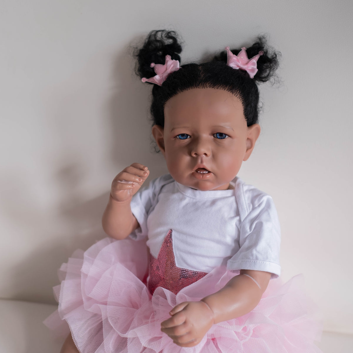 20 Inch Adorable Lifelike Newborn Baby Dolls Black African American Lo ...