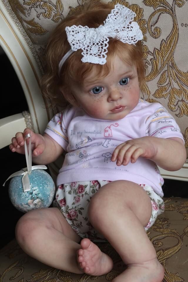 23 Inch Girl Reborn Toddler Visible Veins Freckles Realistic Newborn B ...