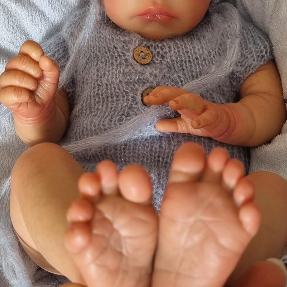 18 Inch Sleeping Newborn Baby Dolls Cloth Body Lifelike Reborn Baby Do ...