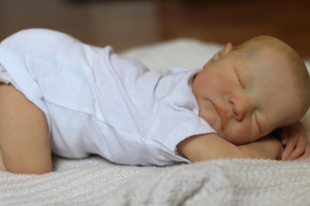 19 inch Sleeping Lifelike Reborn Baby Dolls Levi Realistic Newborn Bab ...