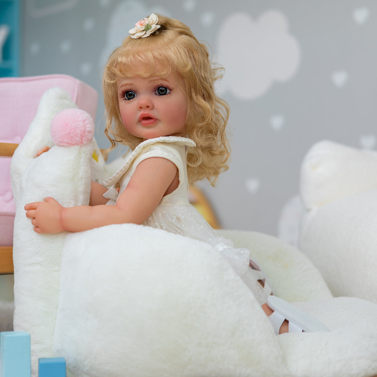 Reborn Baby Dolls Silicone Full Vinyl Body Grils 22 Inch Realistic New ...
