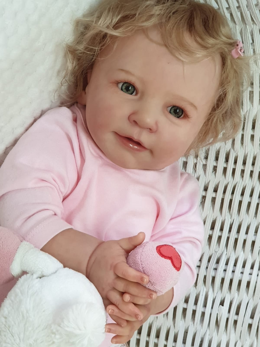 22 Inch Weighted Cloth Body Realistic Looking Reborn Toddler Doll Soft ...