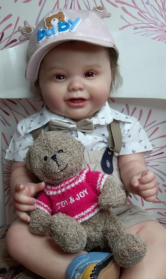 24" Weighted Cloth Body Reborn Toddler Newborn Baby Doll Boys Visible ...