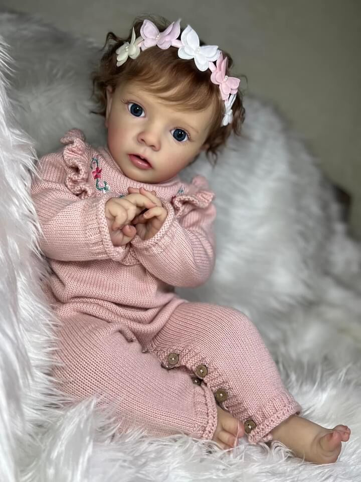 24 Inch Reborn Toddlers Girl Realistic Newborn Baby Doll Weighted Rebo ...
