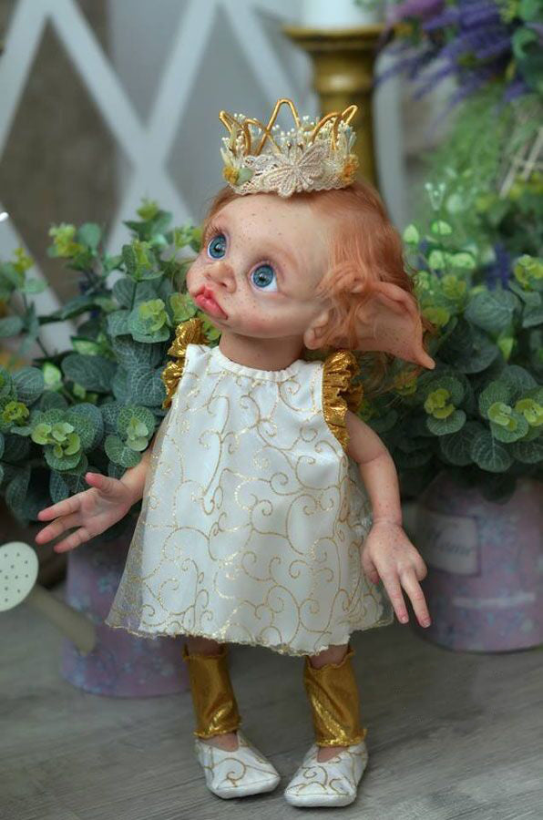 17 Inch Handmade Elf Reborn Baby Fairy Doll Girl Reborn Baby Dolls Fan ...