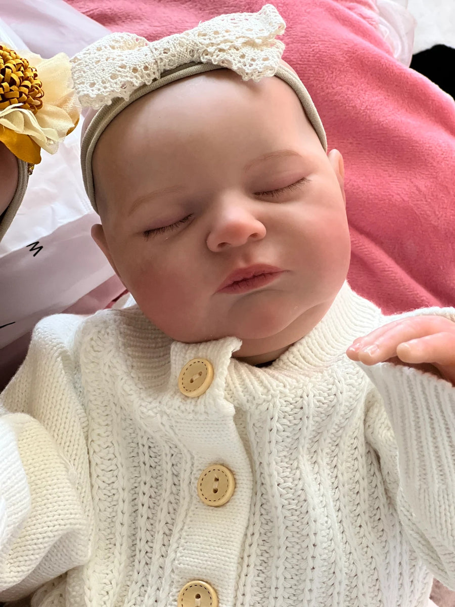Sleeping Reborn Baby Dolls 19 Inches Soft Silicone Vinyl Reborn Baby G ...